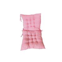 China Cotton Filled Square Pink Plaid Seat Cushion Pillow for Pressure Relief Non-Slip Design for sale