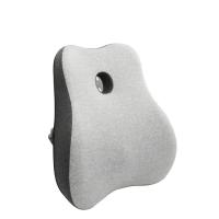 China Customized Ergonomic OBLONG Memory Foam Cotton Waist Support Pillow for Office and Car for sale