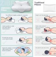 China King Size Memory Foam Pillow 60 Fabric Count for Neck Head Shoulder Sleeping Support for sale