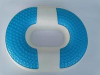 China Large Square Memory Foam Gel Seat Cushion with Breathable Knitted Design for sale