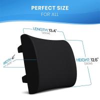 China Memory Foam Pillow for Chair Lower Back Pain Relief Orthopedic Lumbar Support Cushion for sale