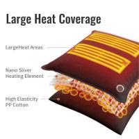 China Stay Warm Anywhere Anjuny USB Heated Pillow Back Cushion for Outdoor Activities for sale