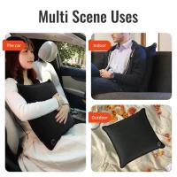 China Stay Warm Anywhere Anjuny USB Heated Pillow Back Cushion for Outdoor Activities for sale
