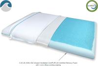 China NECK Pillow for Stomach and Back Sleepers CarbonBlue Max Cool Gel Memory Foam 1.5-2 Kg for sale