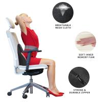 China Memory Foam Gel Lumbar Cushion for Car Home Office Chair Comfortable Back Support for sale