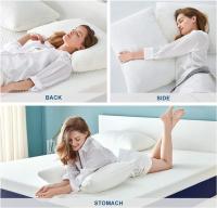 China Wedge Standard Pillows Shredded Memory Foam Set of 2 Pack for Side Back Stomach Sleeper for sale