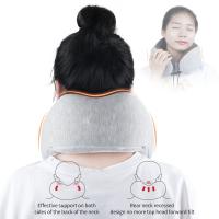 China Say Hello to Comfort Anti-Static Blue Memory Foam Travel Neck Pillow with Cotton Cover for sale