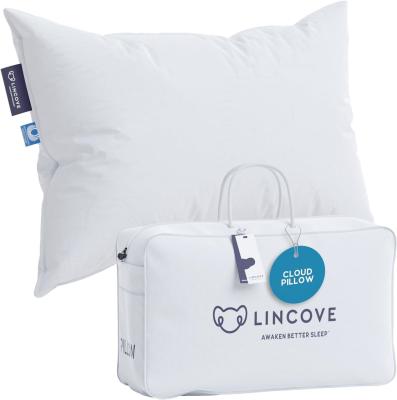 China 400TC Canadian White Down Luxury Sleeping Pillow 625 Fill Power Home Hotel Hopsital for sale