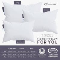China 400TC Canadian White Down Luxury Sleeping Pillow 625 Fill Power Home Hotel Hopsital for sale