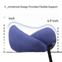 China Solid Pattern 360 Degree Foldable Memory Foam Travel Pillow for Neck and Head Support for sale