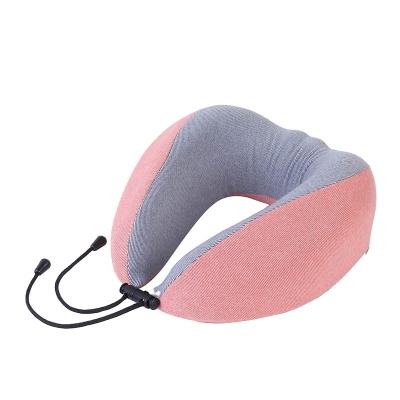 China Cotton Portable Custom Ergonomic Head Neck Support Memory Foam Travel Neck Pillow for sale
