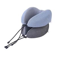 China Cotton Portable Custom Ergonomic Head Neck Support Memory Foam Travel Neck Pillow for sale