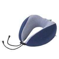 China Cotton Portable Custom Ergonomic Head Neck Support Memory Foam Travel Neck Pillow for sale