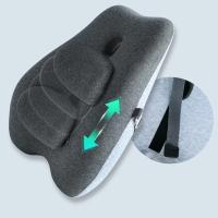 China Memory Foam Back Cushion Office Support Adjustable Back Pad Lumbar Cushion Custom Logo for sale