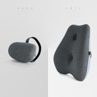 China Memory Foam Back Cushion Office Support Adjustable Back Pad Lumbar Cushion Custom Logo for sale