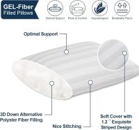 China Hotel Collection Queen Size Pillows Set of 2 3D Down Alternative for Restful Sleep for sale