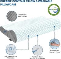 China 60 Fabric Count Ergonomic Memory Foam Neck Pillow for Neck and Shoulder Pain Relief for sale