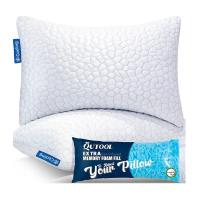 China Anti Dust Mite Cooling Gel Pillow Adjustable Bamboo Pillow for Side and Back Sleepers for sale