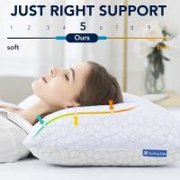 China Anti Dust Mite Cooling Gel Pillow Adjustable Bamboo Pillow for Side and Back Sleepers for sale