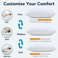 China Anti Dust Mite Cooling Gel Pillow Adjustable Bamboo Pillow for Side and Back Sleepers for sale