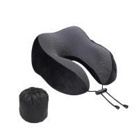 China Memory Foam Neck Pillow Set Anti-Static Soft Neck Support for Cars Planes and Offices for sale