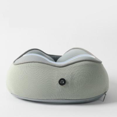 China Adults' Reversible Memory Foam Neck Pillow Solid Pattern Ideal for Sleeping and Airplane for sale