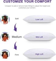 China Upgrade Your Sleep Experience with Our Adjustable Firmness Cooling Memory Foam Pillows for sale