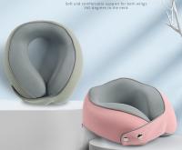 China Adults' Reversible Memory Foam Neck Pillow Solid Pattern Ideal for Sleeping and Airplane for sale