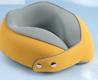 China Adults' Reversible Memory Foam Neck Pillow Solid Pattern Ideal for Sleeping and Airplane for sale
