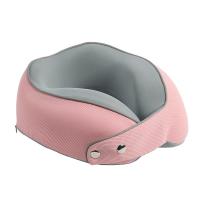 China Adults' Reversible Memory Foam Neck Pillow Solid Pattern Ideal for Sleeping and Airplane for sale