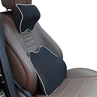 China Slow Rebounding Memory Foam Car Seat Backrest Cushion with Lumbar Support and Logo for sale