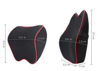 China Slow Rebounding Memory Foam Car Seat Backrest Cushion with Lumbar Support and Logo for sale