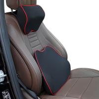 China Slow Rebounding Memory Foam Car Seat Backrest Cushion with Lumbar Support and Logo for sale