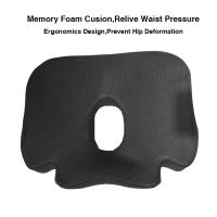 China Customized Memory Foam Orthopedic Coccyx Car Seat Cushion With Strap for Office Chair for sale