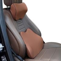 China Slow Rebounding Memory Foam Car Seat Backrest Cushion with Lumbar Support and Logo for sale