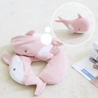 China Stuffed Spandex Fabric Animal Shaped Toy 2 in 1 Reversible Embroidered Travel Pillow for sale