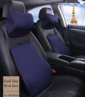 China Massage Memory Foam Car Headrest Pillow Set With Customized Fabric For Neck And Back for sale