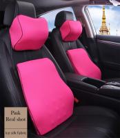China Massage Memory Foam Car Headrest Pillow Set With Customized Fabric For Neck And Back for sale