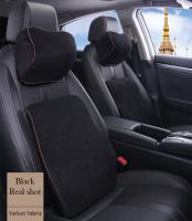 China Massage Memory Foam Car Headrest Pillow Set With Customized Fabric For Neck And Back for sale