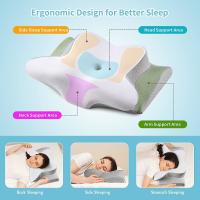 China Hotel and Hospital Memory Foam Pillow Orthopedic Contour Bed Pillow for Side Sleepers for sale