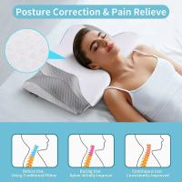 China Hotel and Hospital Memory Foam Pillow Orthopedic Contour Bed Pillow for Side Sleepers for sale