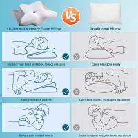 China Hotel and Hospital Memory Foam Pillow Orthopedic Contour Bed Pillow for Side Sleepers for sale