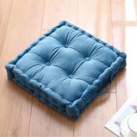 China Customized Color Thicken Velvet Square Floor Cushions With Handle for Home Decor Sofa for sale