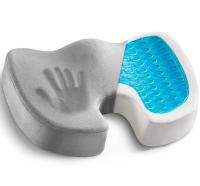 China Rectangle Gel Seat Cushion Non-Slip Memory Foam Coccyx Cushion for Tailbone Pain for sale
