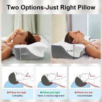 China Bed Sleeping Memory Foam Neck Pillow for Side and Stomach Sleepers Ergonomic Design for sale