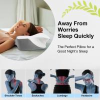China Bed Sleeping Memory Foam Neck Pillow for Side and Stomach Sleepers Ergonomic Design for sale