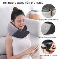 China Custom Logo Accepted Knitted U Shape Support Memory Foam Neck Pillow for Airplane Travel for sale