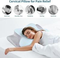 China Ergonomic Orthopedic Bed Pillow for Side Sleepers Anti-Static Home Pillow Cushion for sale