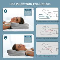 China Ergonomic Orthopedic Bed Pillow for Side Sleepers Anti-Static Home Pillow Cushion for sale