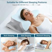 China Ergonomic Orthopedic Bed Pillow for Side Sleepers Anti-Static Home Pillow Cushion for sale